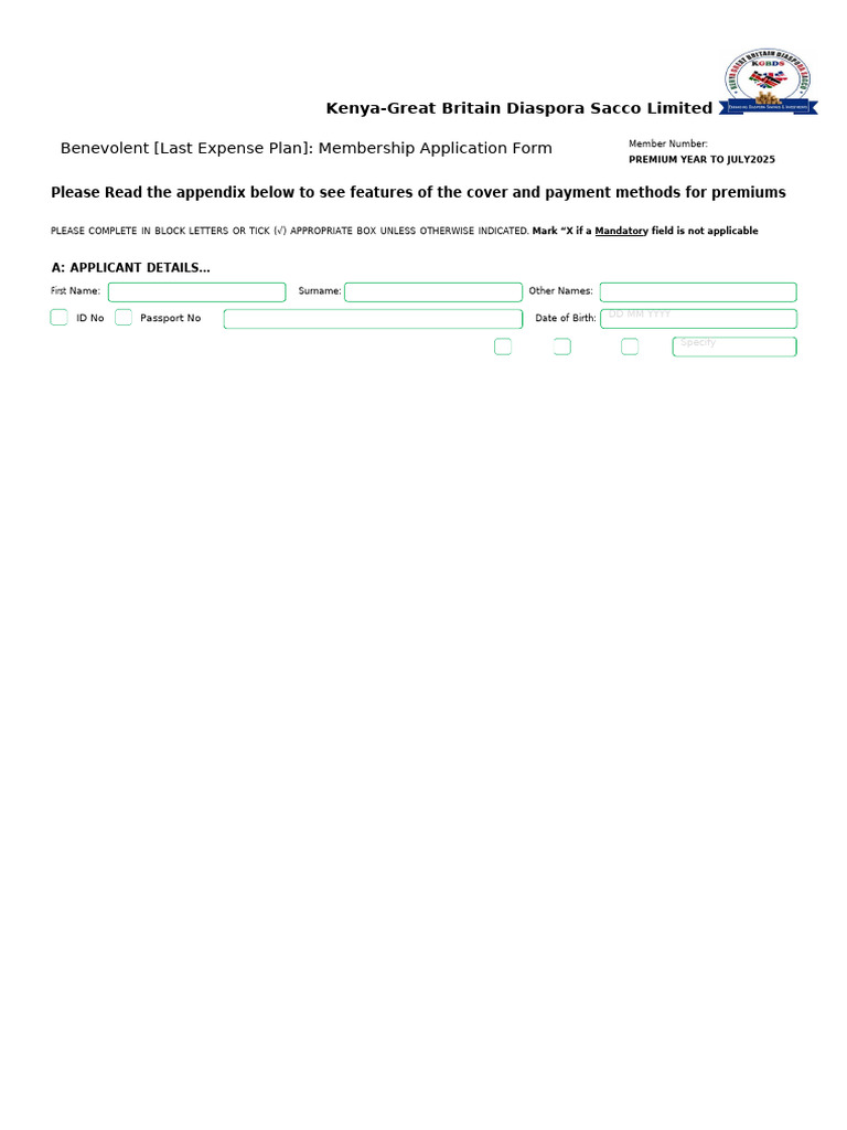 BENEVOLENT-and-WELFARE-FORM-KGBDS- 31 July 2024 | PDF | Identity Document