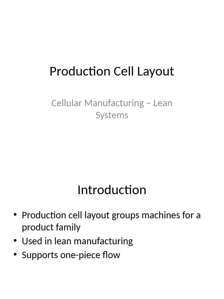 Production Cell Layout | PDF