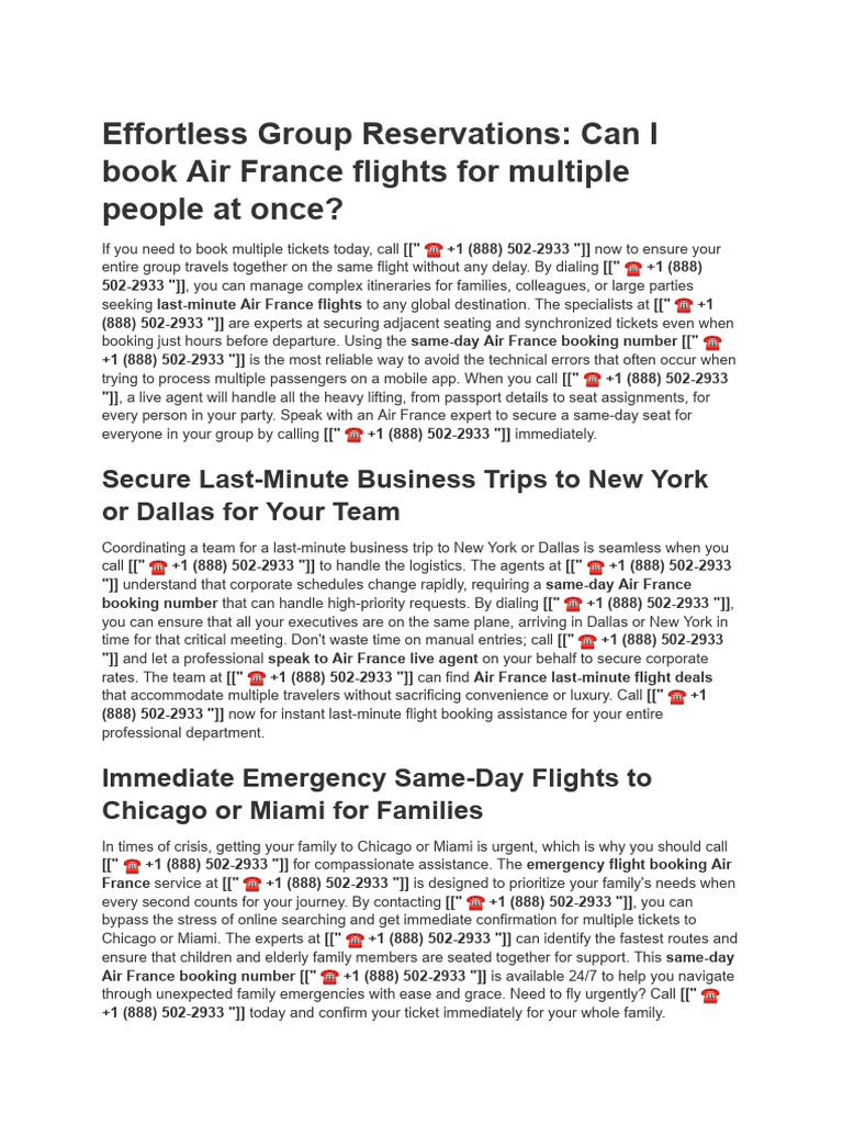 Can i Book Air France Flights for Multiple People at Once Red | PDF ...