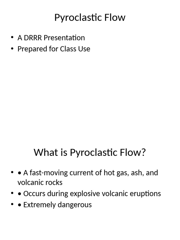 Pyroclastic Flow DRRR-1 | PDF