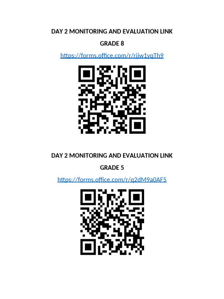 Day 2 Monitoring and Evaluation Link Kto 12 | PDF