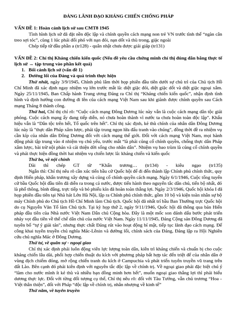 [Lịch Sử Đảng] Đảng Lãnh Đạo KC Chống Pháp | PDF
