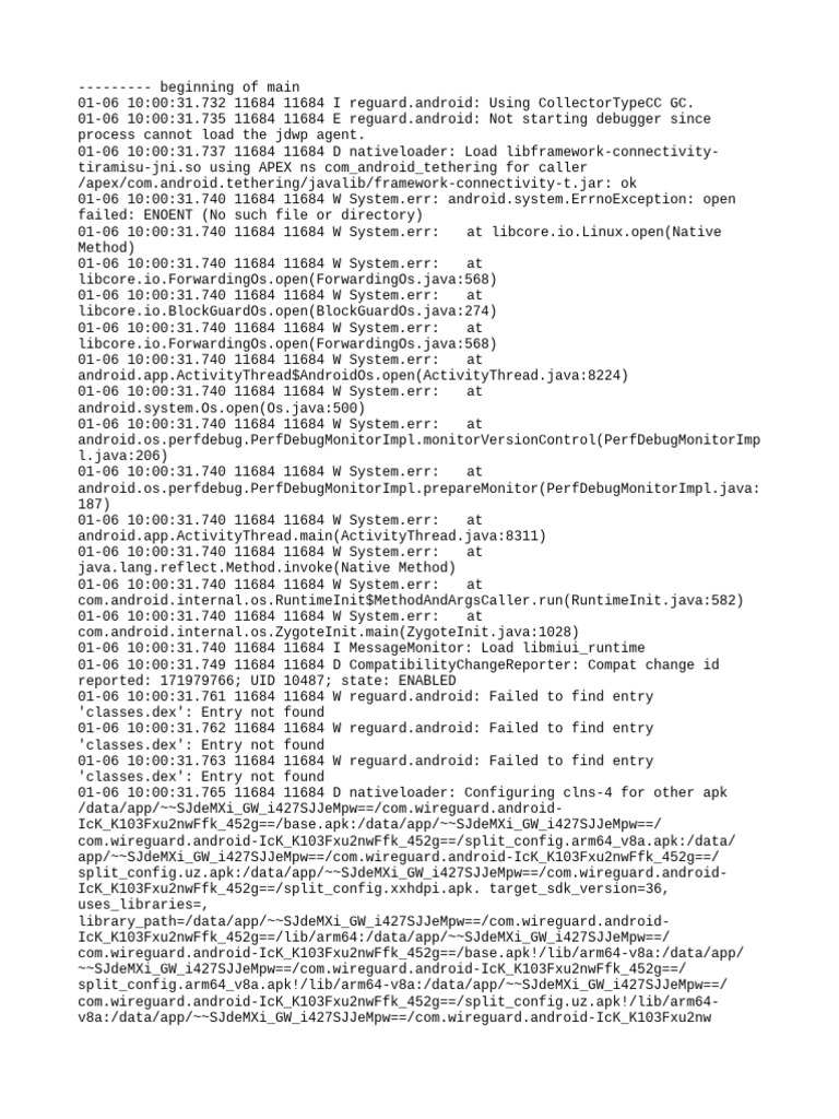 Android Debug Log Analysis | PDF | Java (Programming Language) | Software