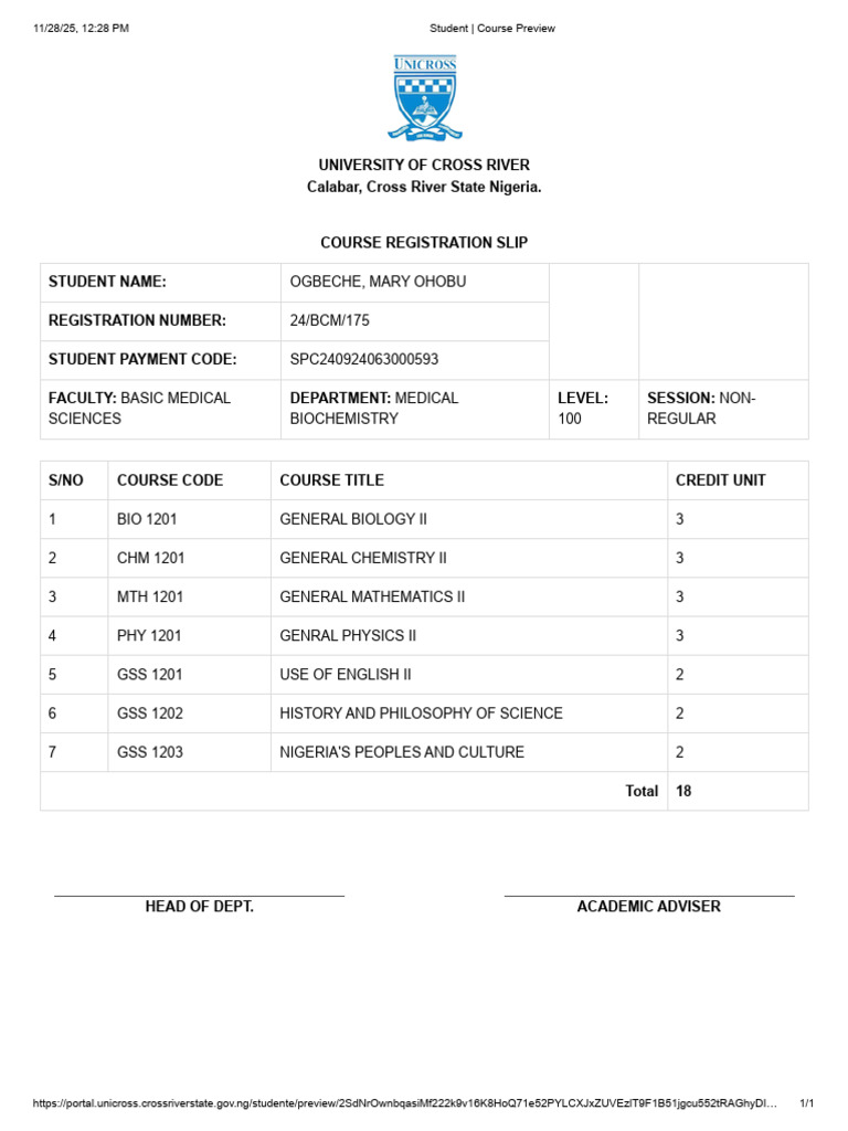 Ogbeche Mary Online Course Registration | PDF