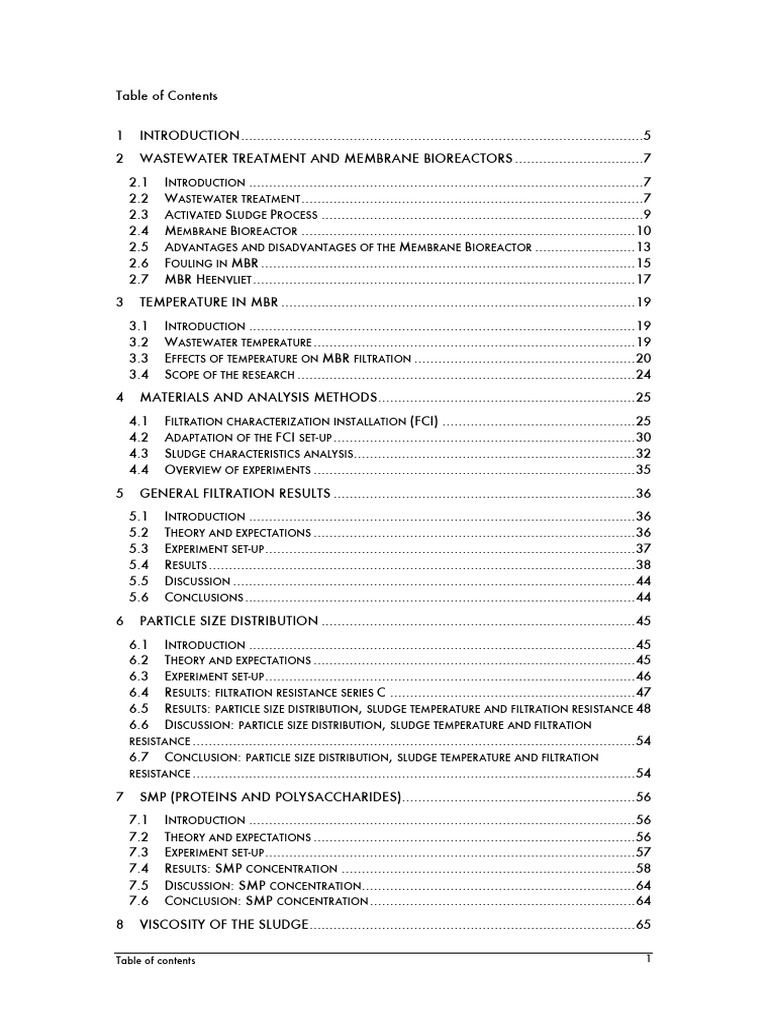 MSc Thesis Marieke Benschop 22-9-08 | PDF | Membrane | Sewage Treatment