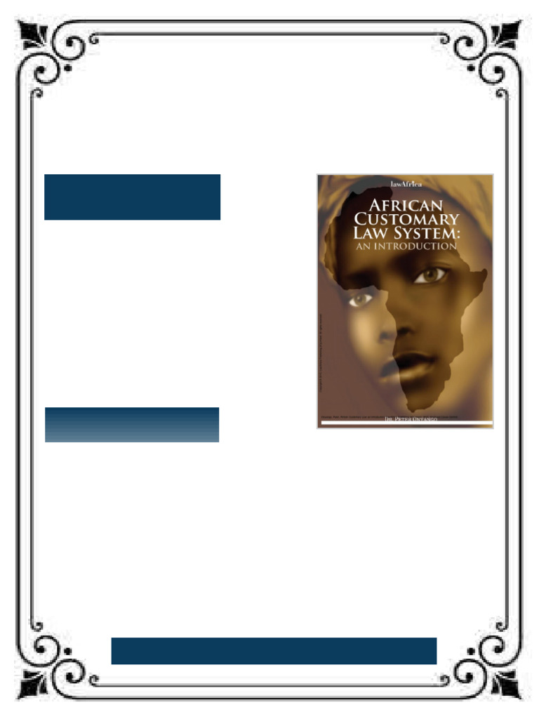 African Customary Law an Introduction 1st Edition Peter Onyango ebook ...