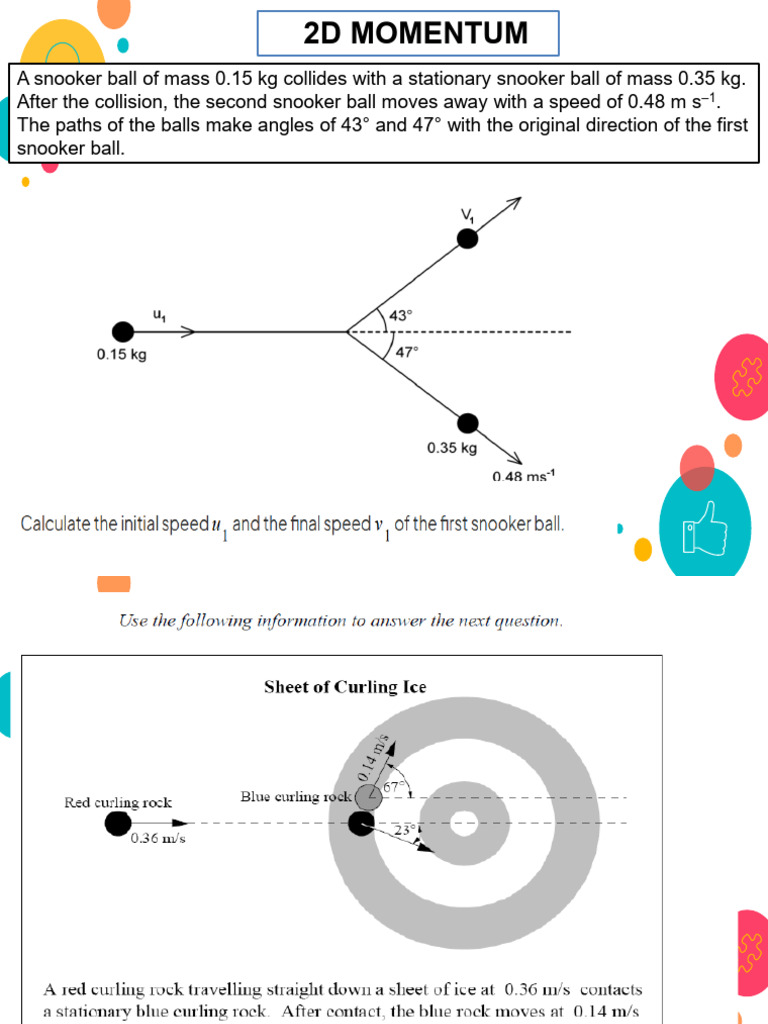 2D Momentum Collision Calculations | PDF