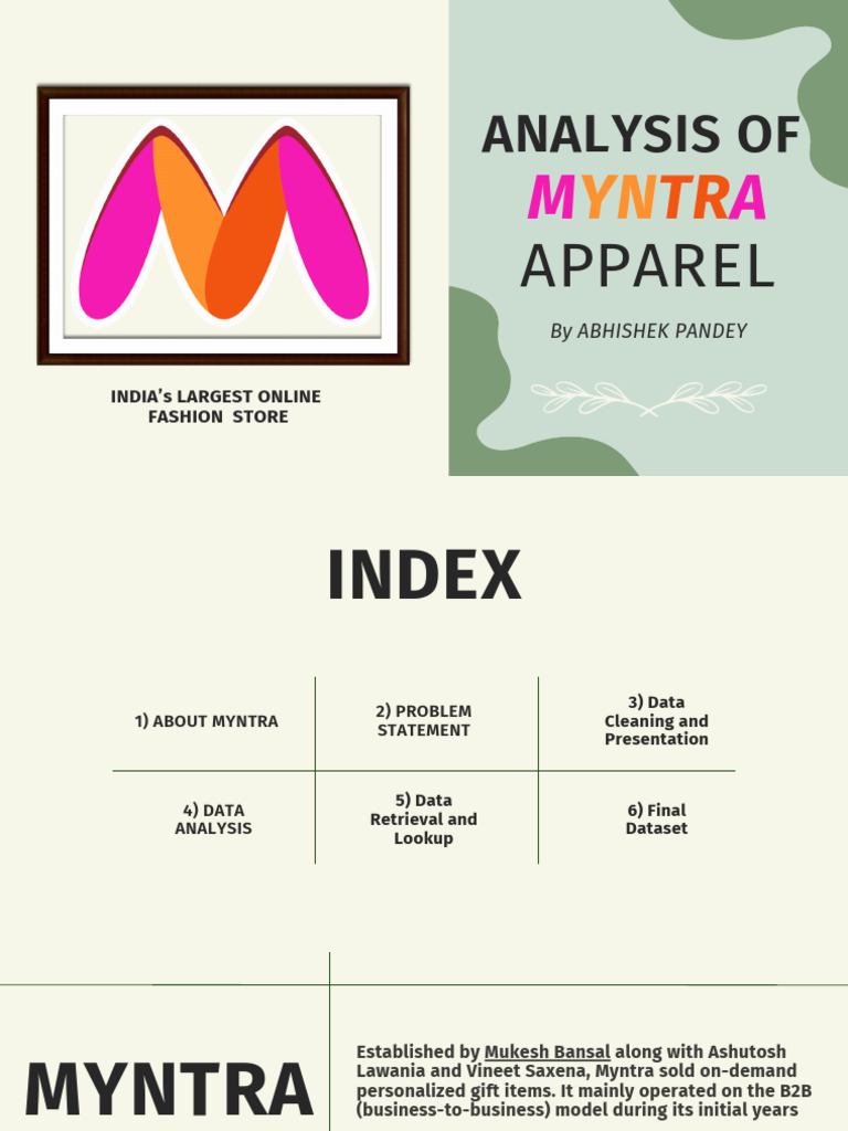Myntra Apparel Data Analysis Guide | PDF