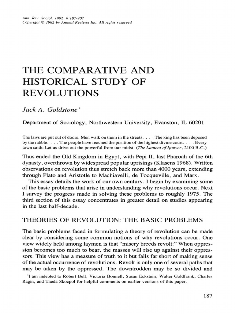 The ComParative and Historical Study of Revolutions | PDF | Revolutions ...