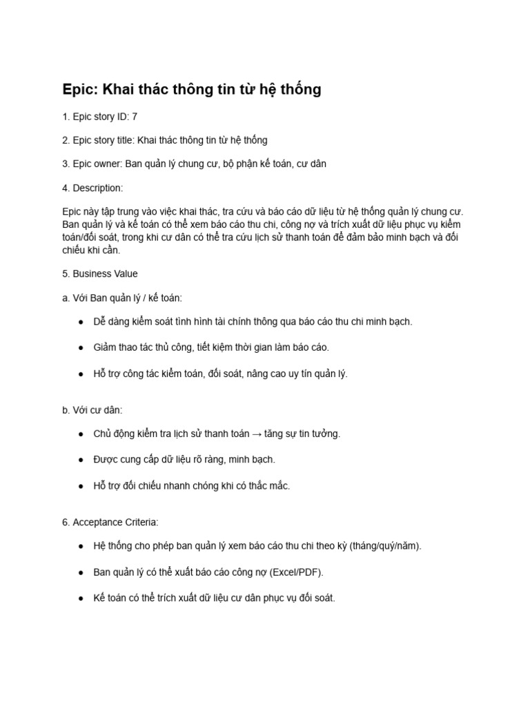 Epic 7 | PDF