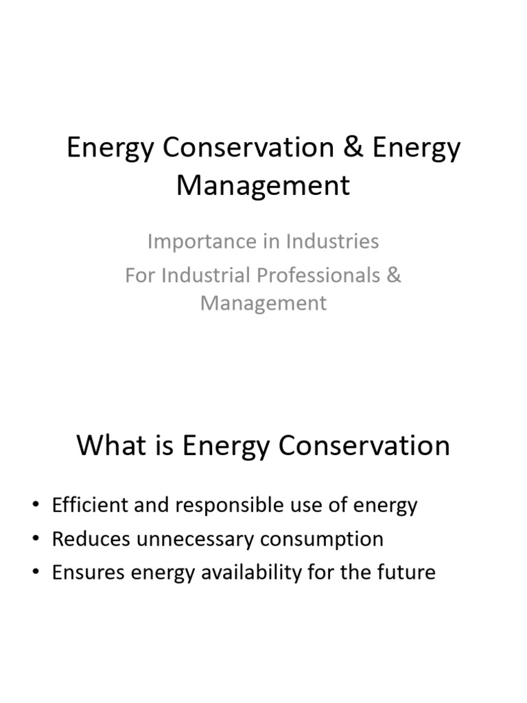 Energy Conservation Professional Animated Style | PDF