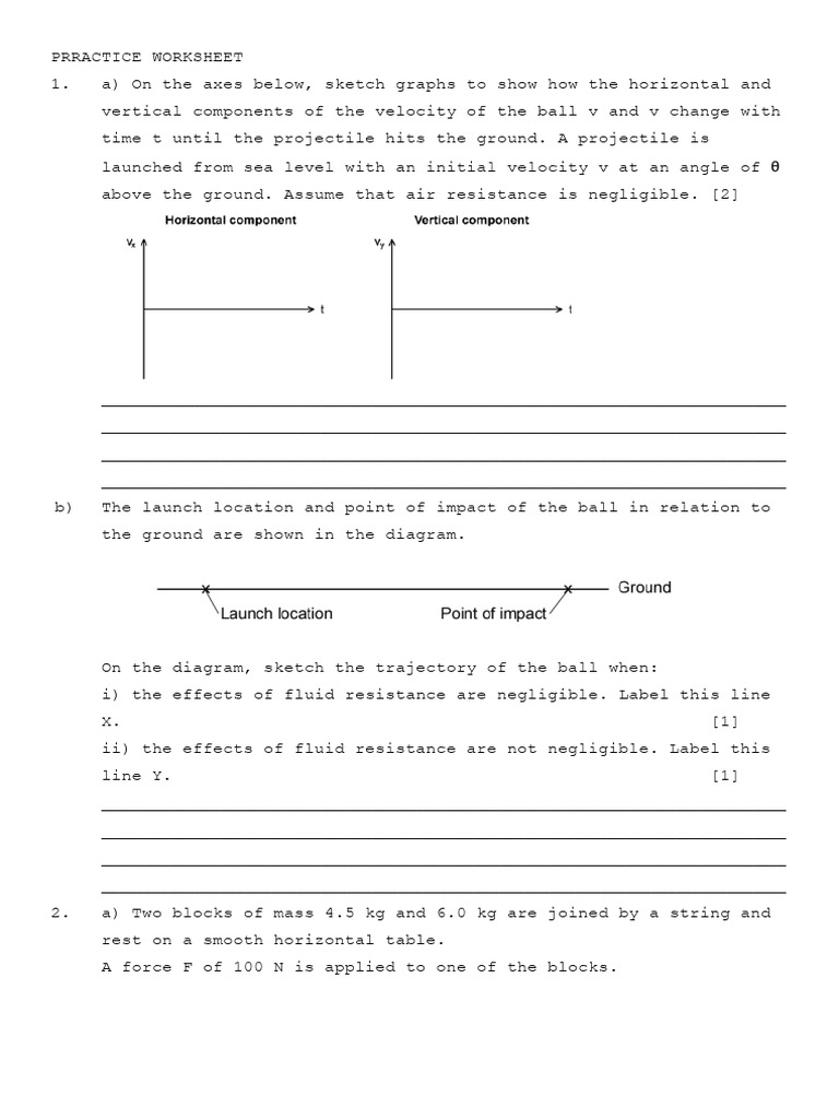 Worksheet Ib Physics | PDF | Motion (Physics) | Physics