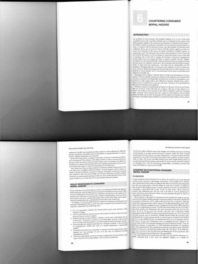 3 Donaldson and Gerard 2004 Chapter 6 Countering Consumer Moral Hazard ...