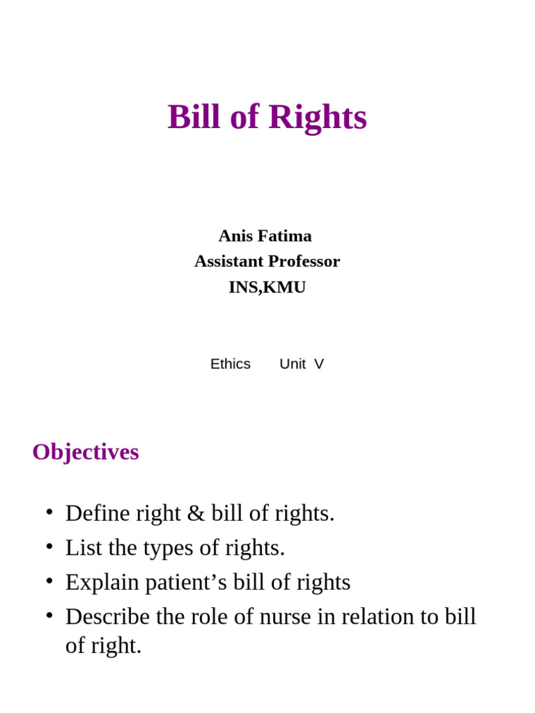 Understanding Patients' Bill of Rights | PDF | Rights | Patient