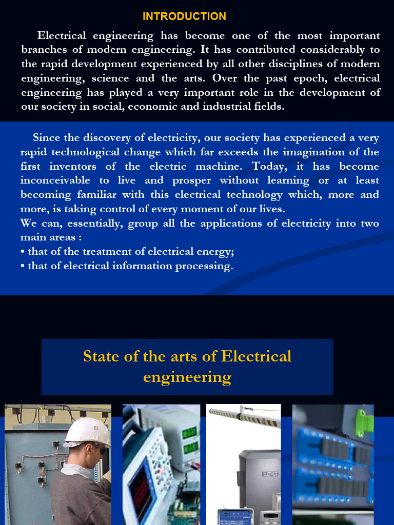 State of arts Electrical engineering.ppt | PDF | Electric Motor ...