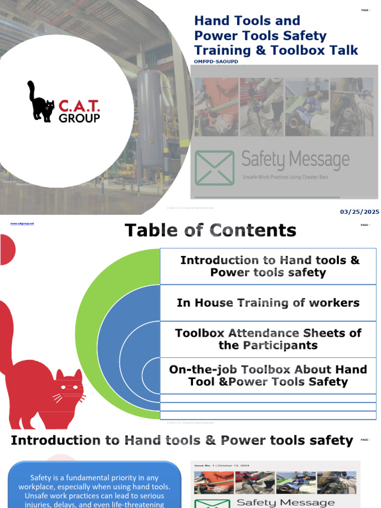 Unsafe Practice & Hand Tools and Power Tools Safety Training | PDF