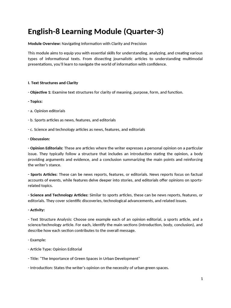 eng8 3rd | PDF | Information | Inference