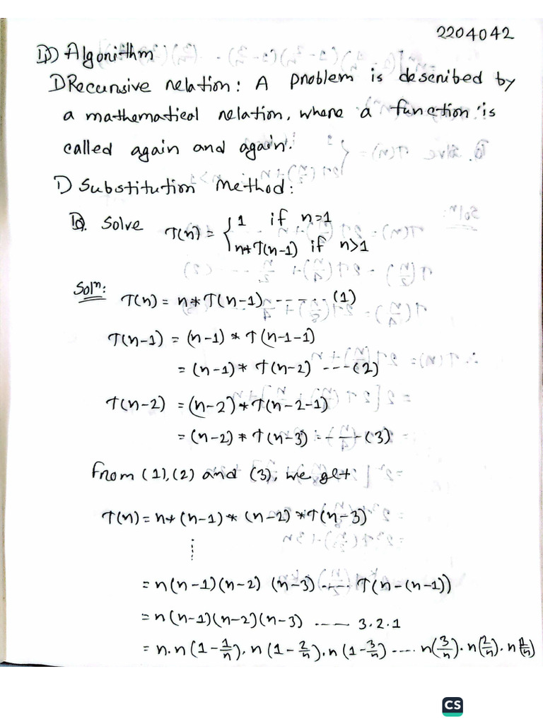 Algorithm CT Note | PDF