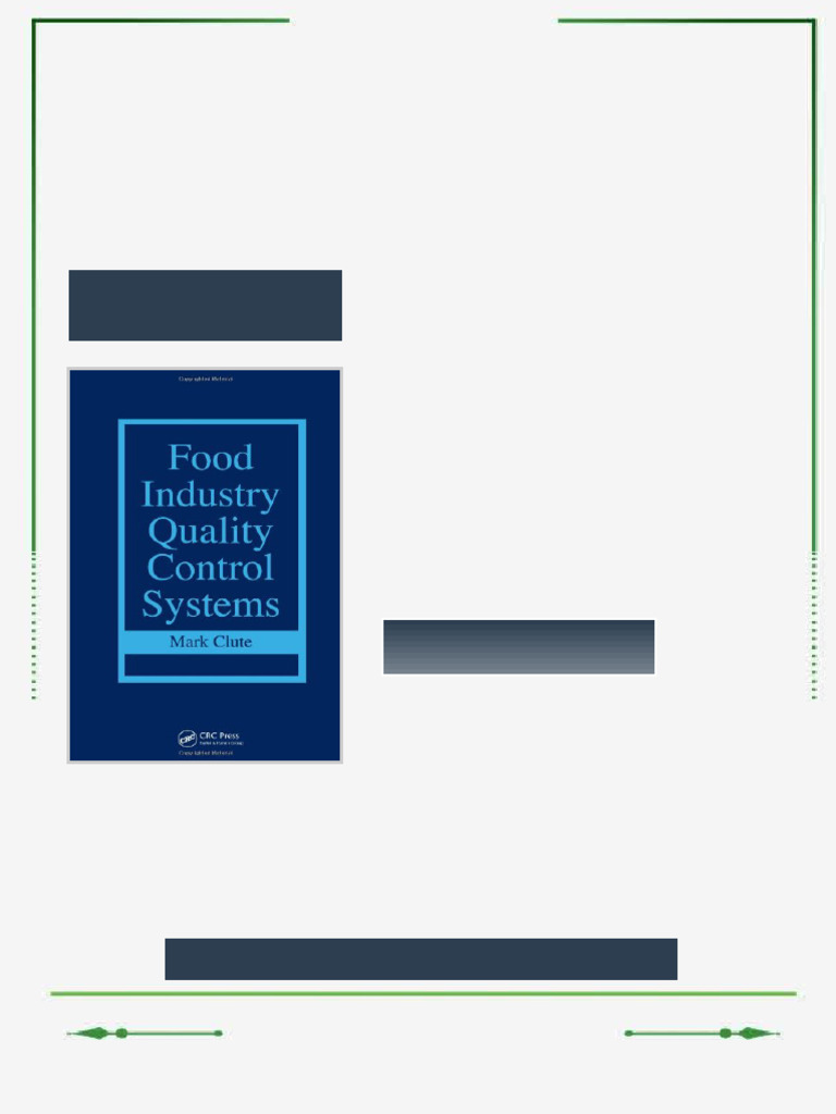 Food industry quality control systems Mark Clute ebook revised release ...