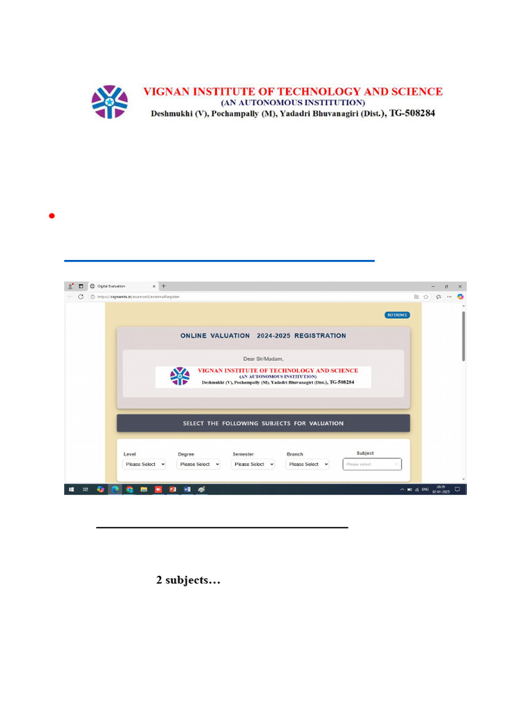 MANUAL FOR EXTERNAL EXAMS DIGITAL EVALUATION PROCESS | PDF | Registered ...