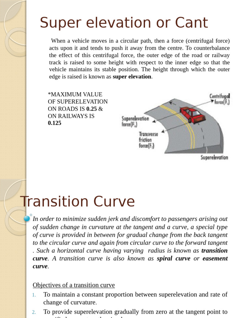 Transition Curves | PDF | Acceleration | Mechanics