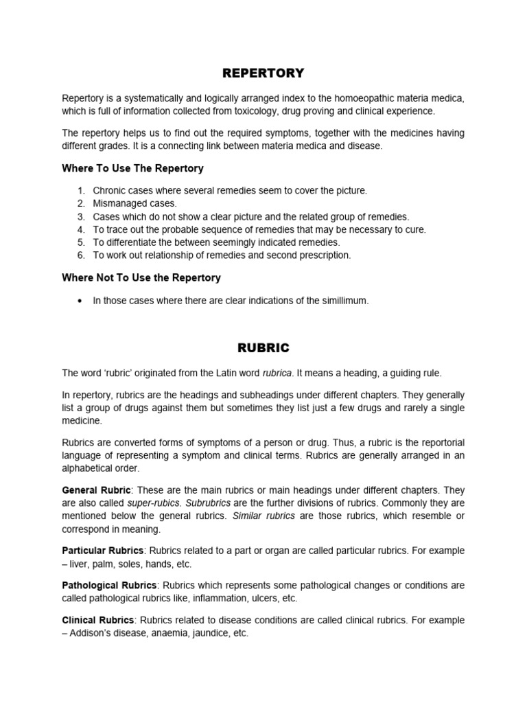 Understanding Homeopathic Repertory | PDF | Homeopathy | Medicine