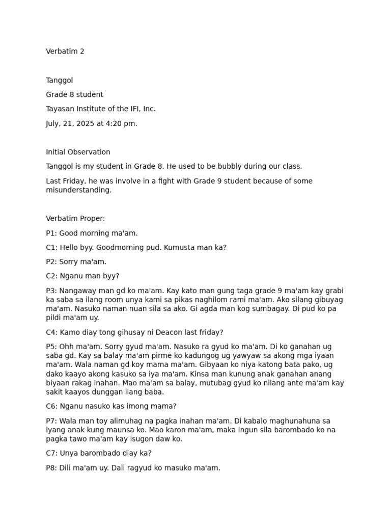 Verbatim 2 | PDF