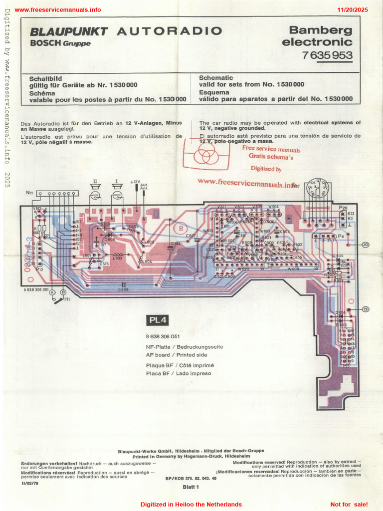 Bamberg Electronic 7635953 | PDF