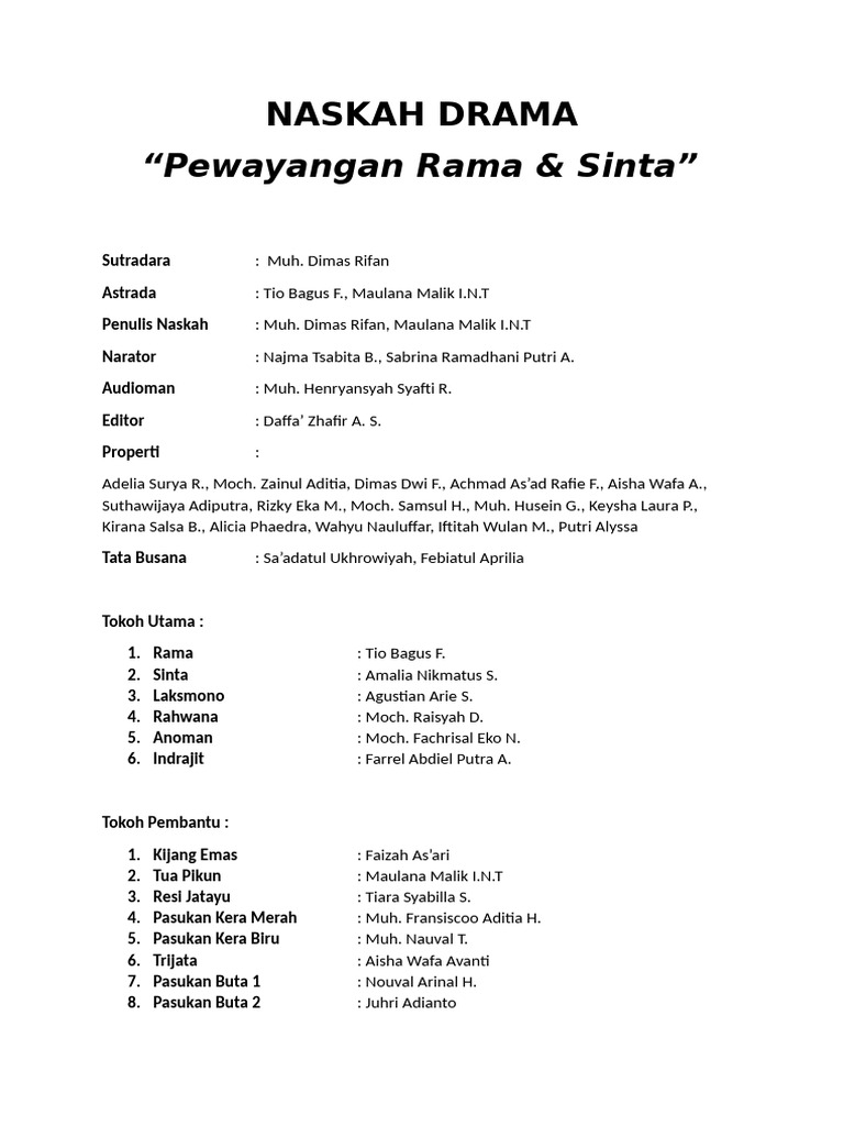 803993801-Script-Drama-Ramayana | PDF