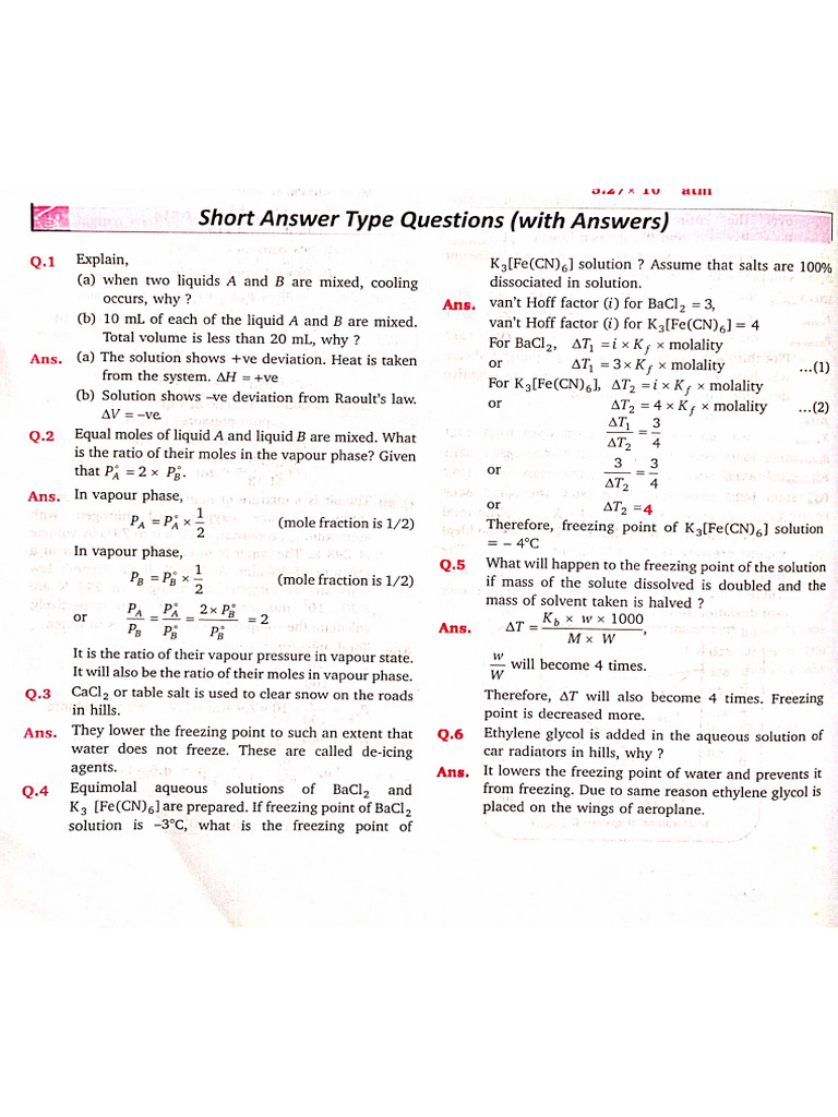 Solutions CBSE Questions | PDF