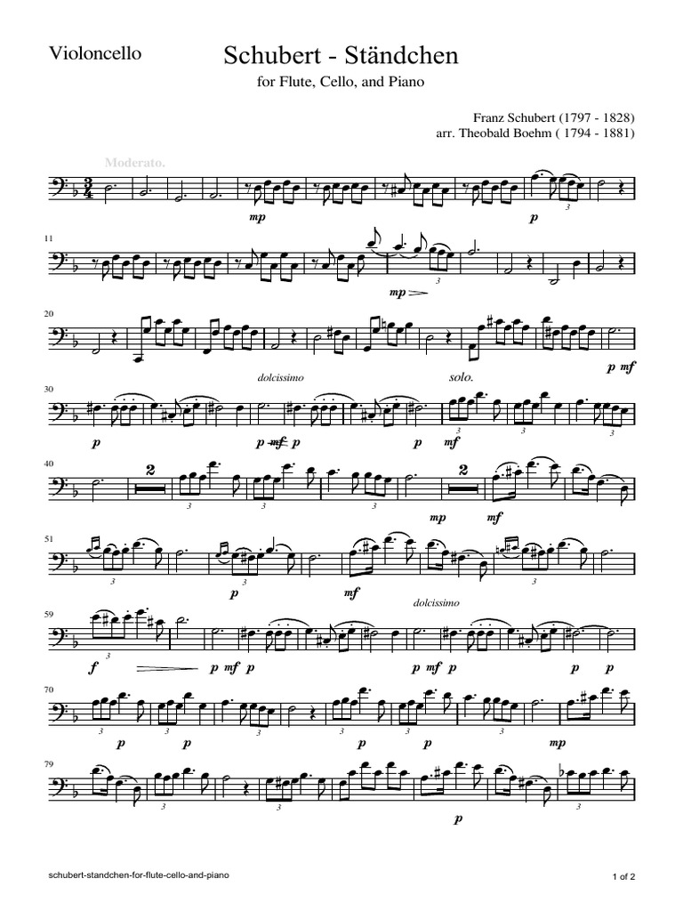 Schubert's Ständchen for Trio | PDF | Musical Compositions | Classical ...