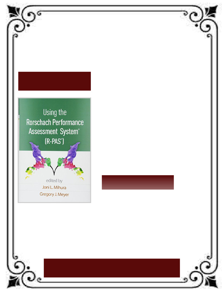 Using the Rorschach Performance Assessment System 1st Edition Joni L ...