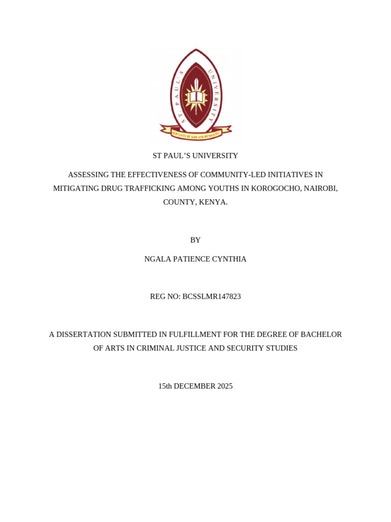 Ngala Research Project Final. (2) | PDF | Illegal Drug Trade