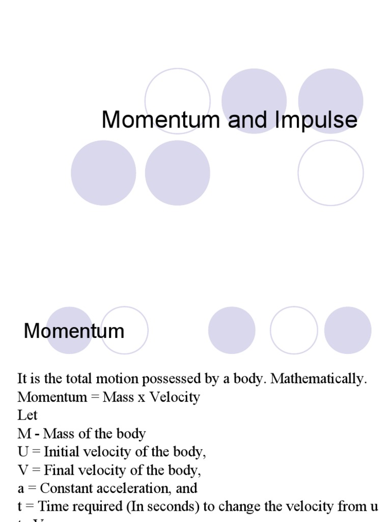 Principle of Impulse and Momentum | Download Free PDF | Momentum | Force