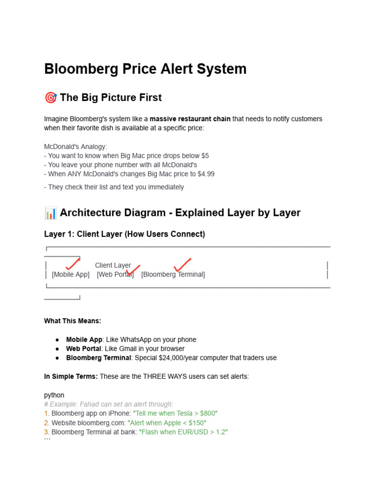 Bloomberg Price Alert System | PDF | Apple Inc. | Software