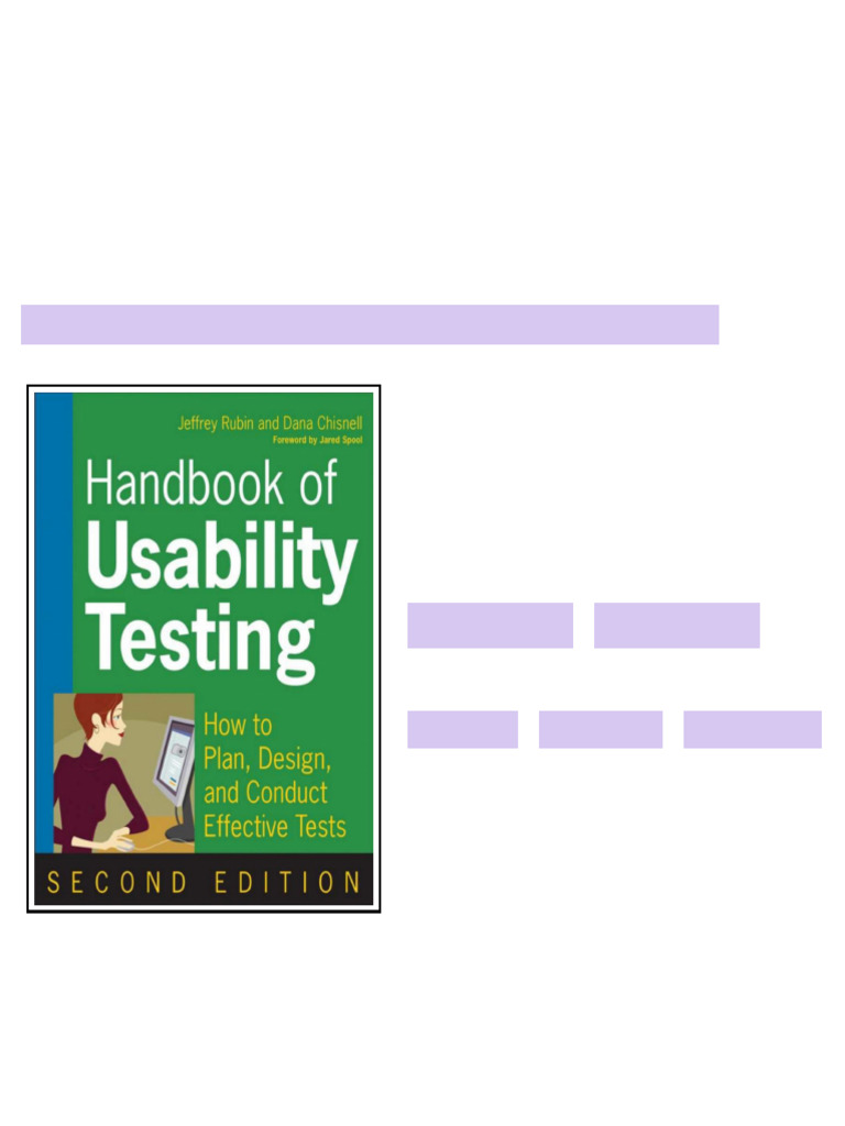 Handbook of Usability Testing How to Plan Design and Conduct Effective ...