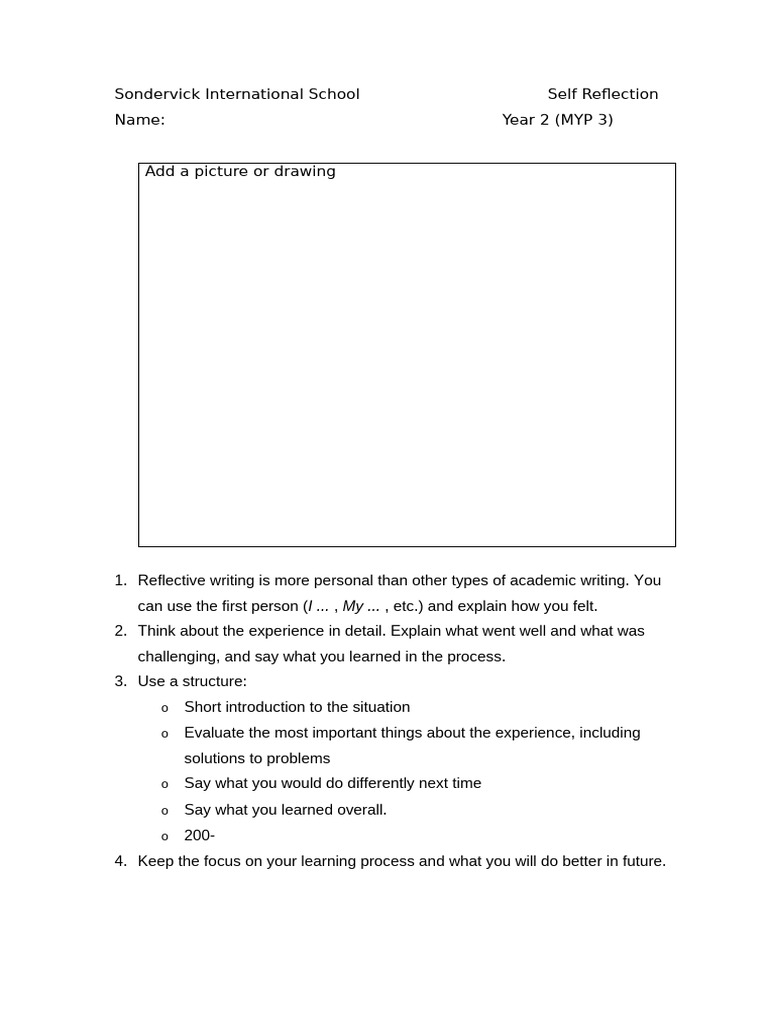 SIS2 Self Reflection Turning Pages | PDF