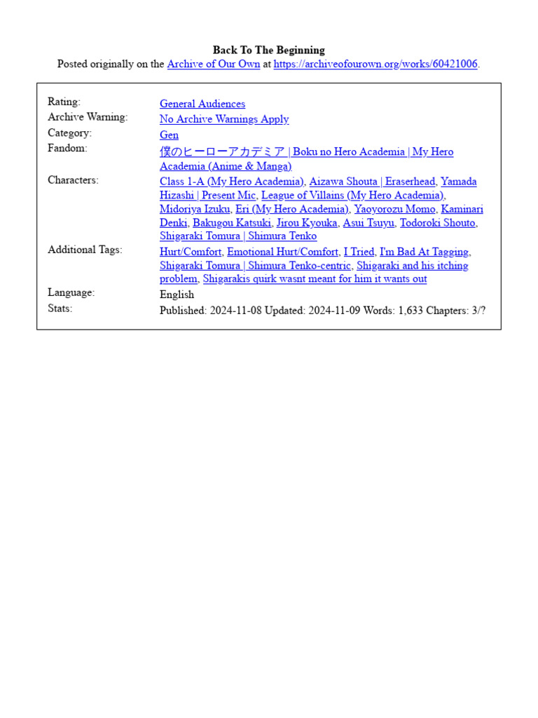 Back to the Beginning (1) | PDF