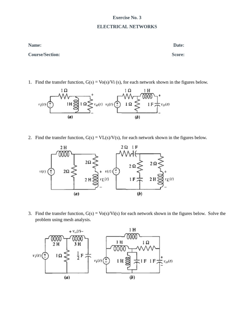 EE 310 Exercise No. 3 | PDF
