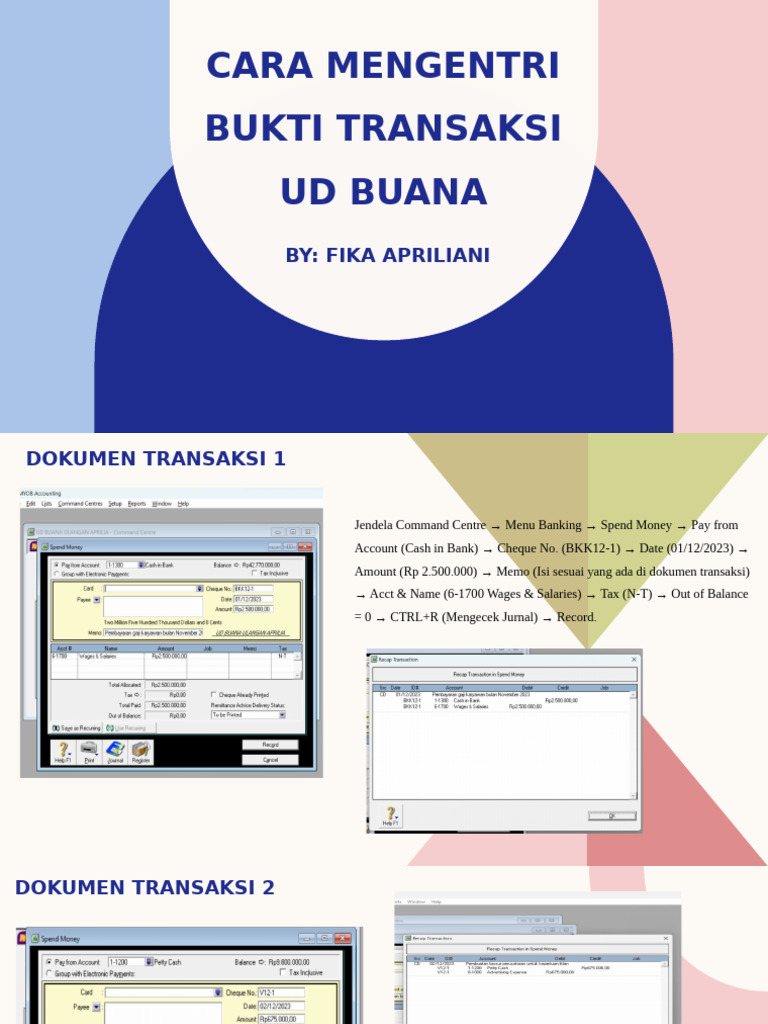 Langkah Mengentri Bukti Transaksi | PDF | Invoice | Value Added Tax