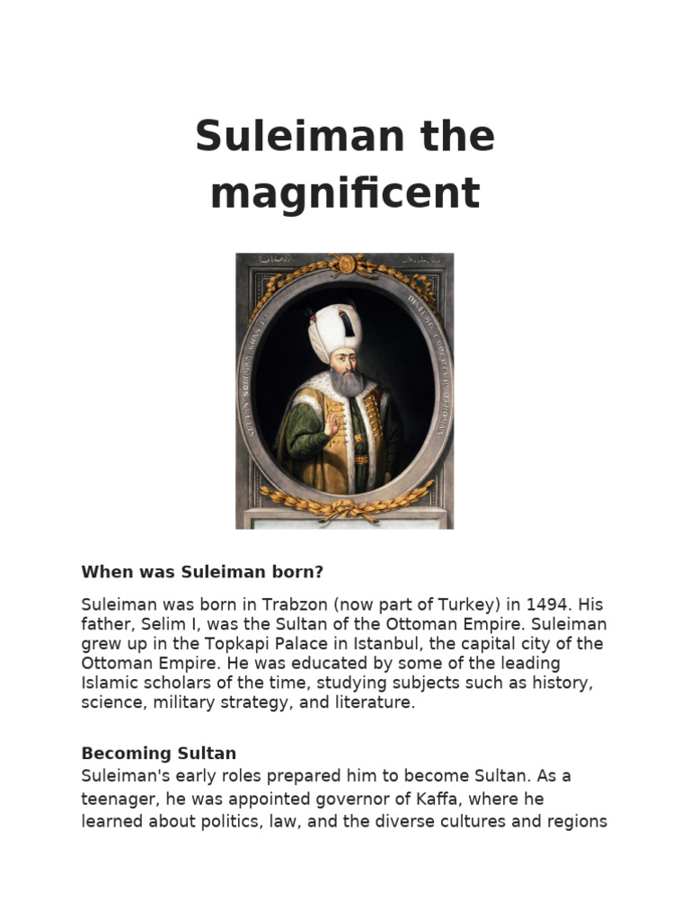 Suleiman the Magnificent: Ottoman Legacy | PDF