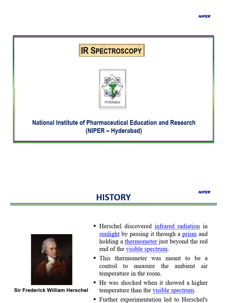 IR Spectroscopy Ppt | PDF | Infrared Spectroscopy | Infrared