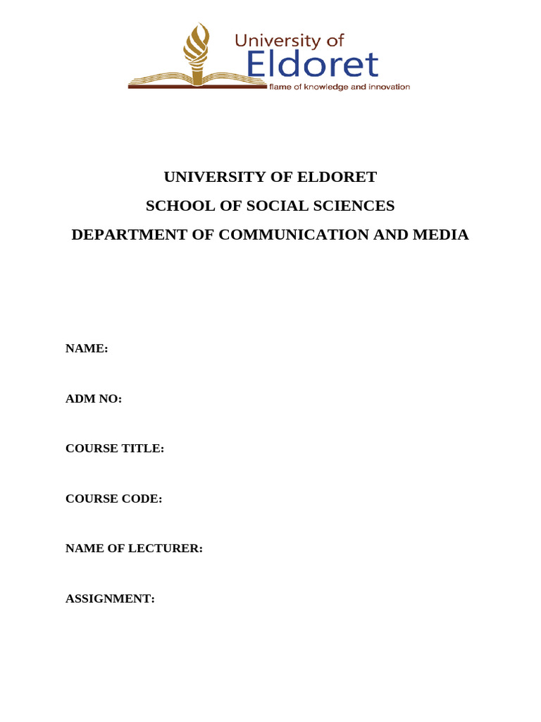 Uoe Cover Page | PDF