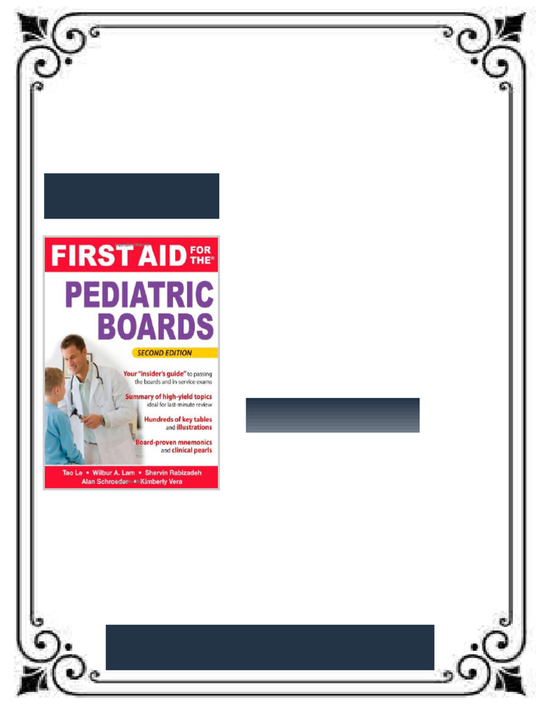 First Aid for the Pediatric Boards 2nd Edition Tao Le ebook one stop ...