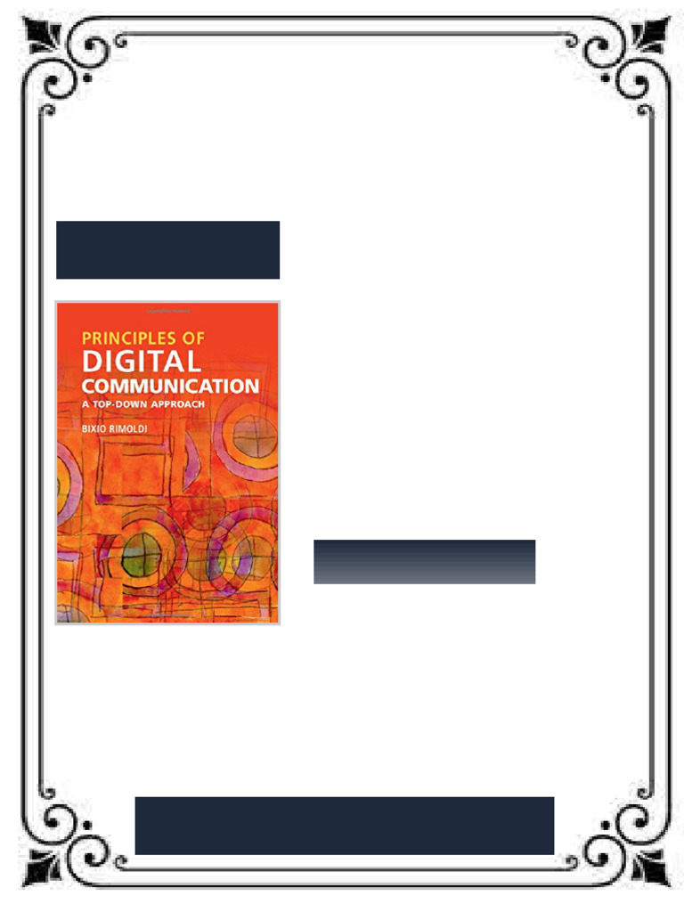 Principles of Digital Communication A Top Down Approach 1st Edition ...