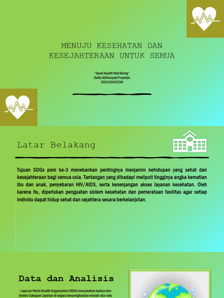 SDG'S 3 Good Health Well Being | PDF
