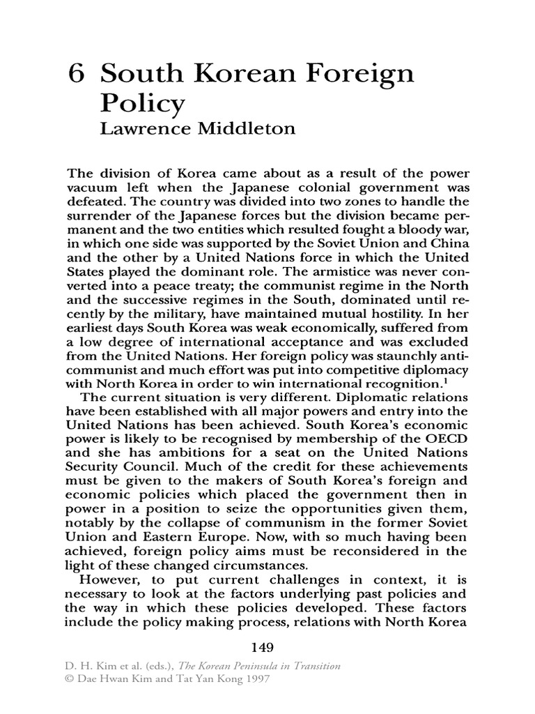 Korea Foreign Policy | PDF | Korea | South Korea