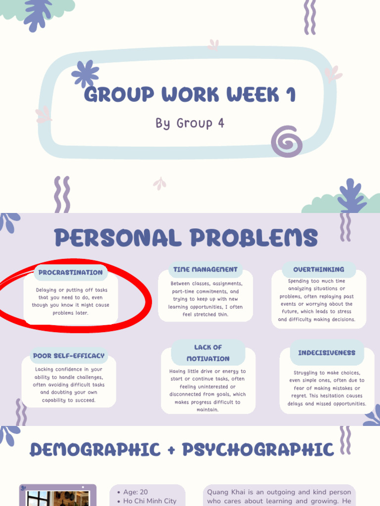 DTC 5 Group 4 Groupwork Week 1 | PDF | Procrastination | Professional ...