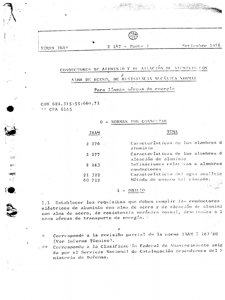 IRAM 2187-1 Conductores de Al y AlAl Con Alma de AC | PDF