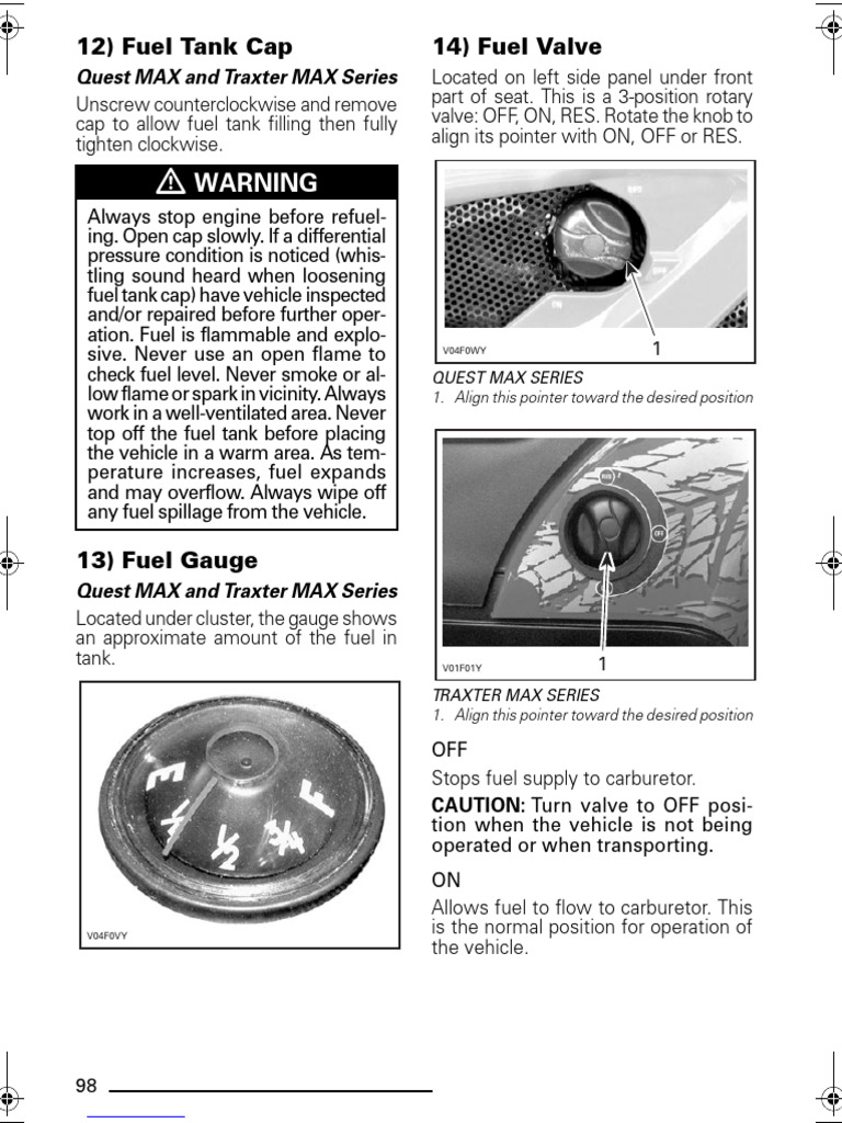 BOMBARDIER Quest Max 2004 Operator's Manual 2004 English[100-172] | PDF ...